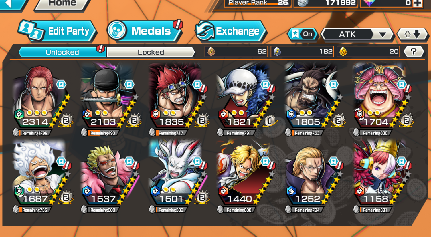 TA407-6 Ex (Shank Film Red Max+Zoro+Luffy G5+Kaido+Big Mom+Yamato ...