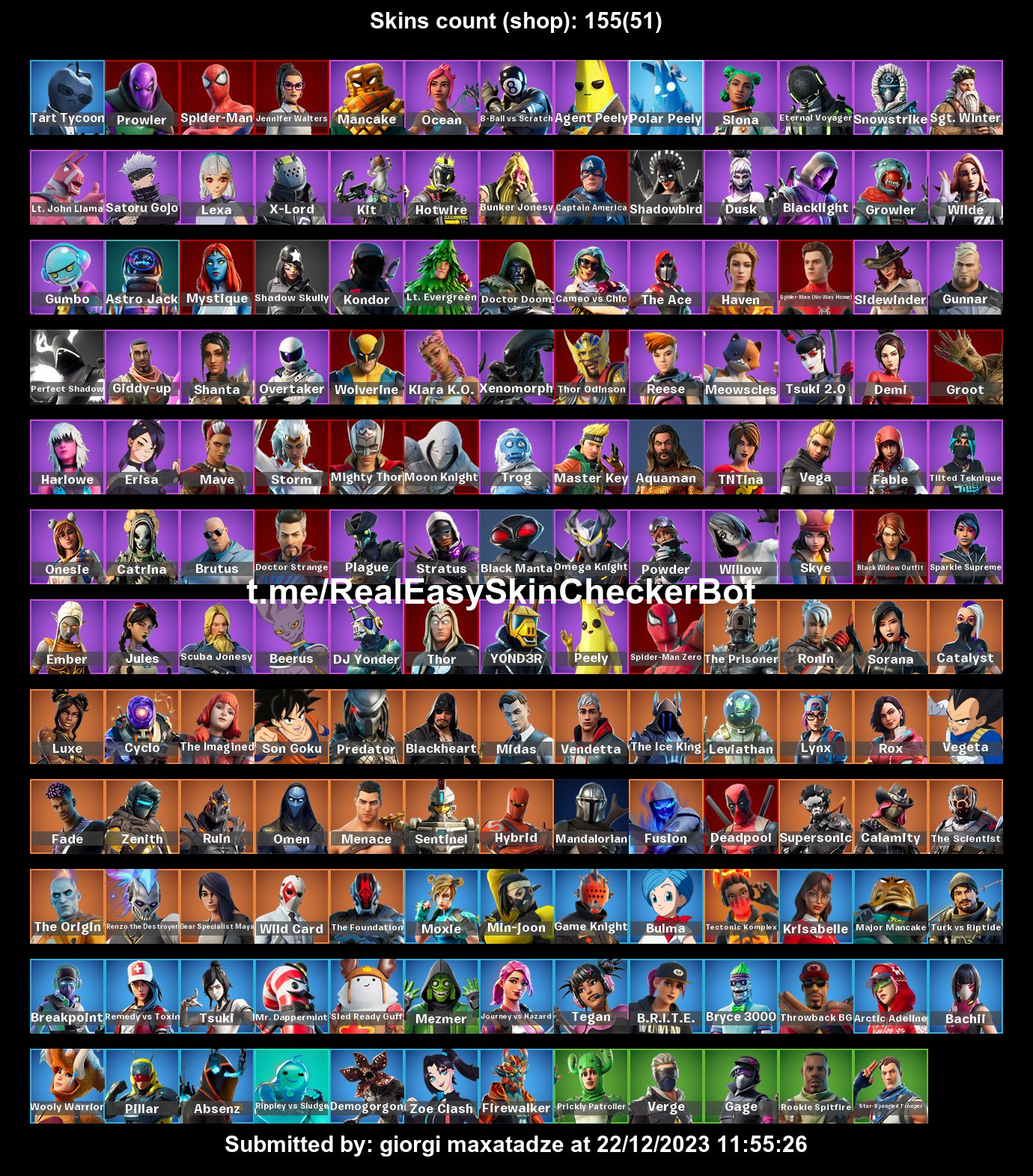 (Only PC) 153 Skins - Full Access - Astro Jack - Midas - Mandalorian ...