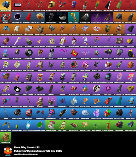 105 skins . Leviathan Axe . Midas . Polarity . Spider-Gwen . Naruto ...