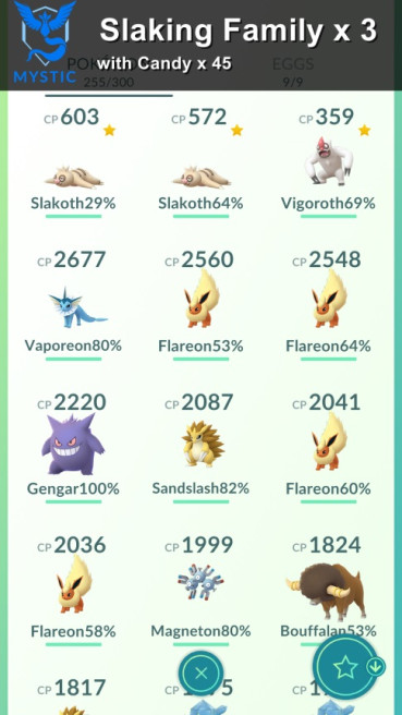 TGS/LvL 30/Legendary x8(Regice x8)/IV100(Gengar)/Costume x10/Vigoroth ...