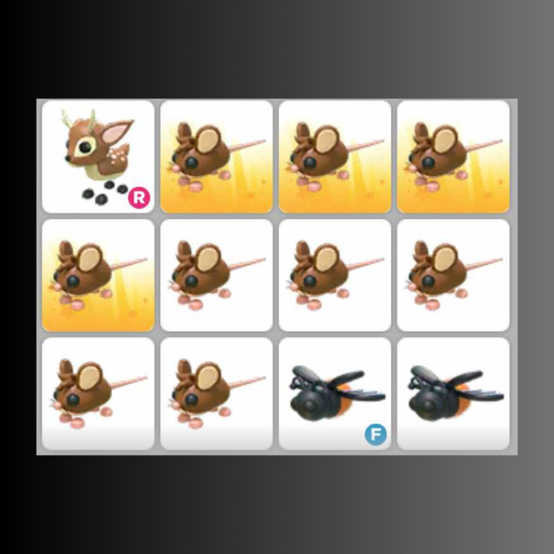 Fallow Deer + Field Mouse 9X + Firefly 2X [Roblox - Adopt Me] - iGV