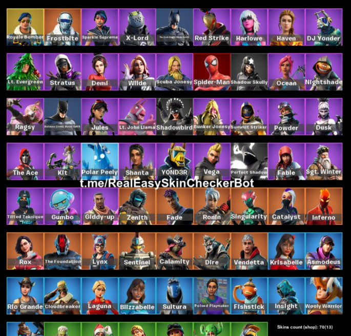 70 SKINS FULL ACCESS ROYALE BOMBER - iGV
