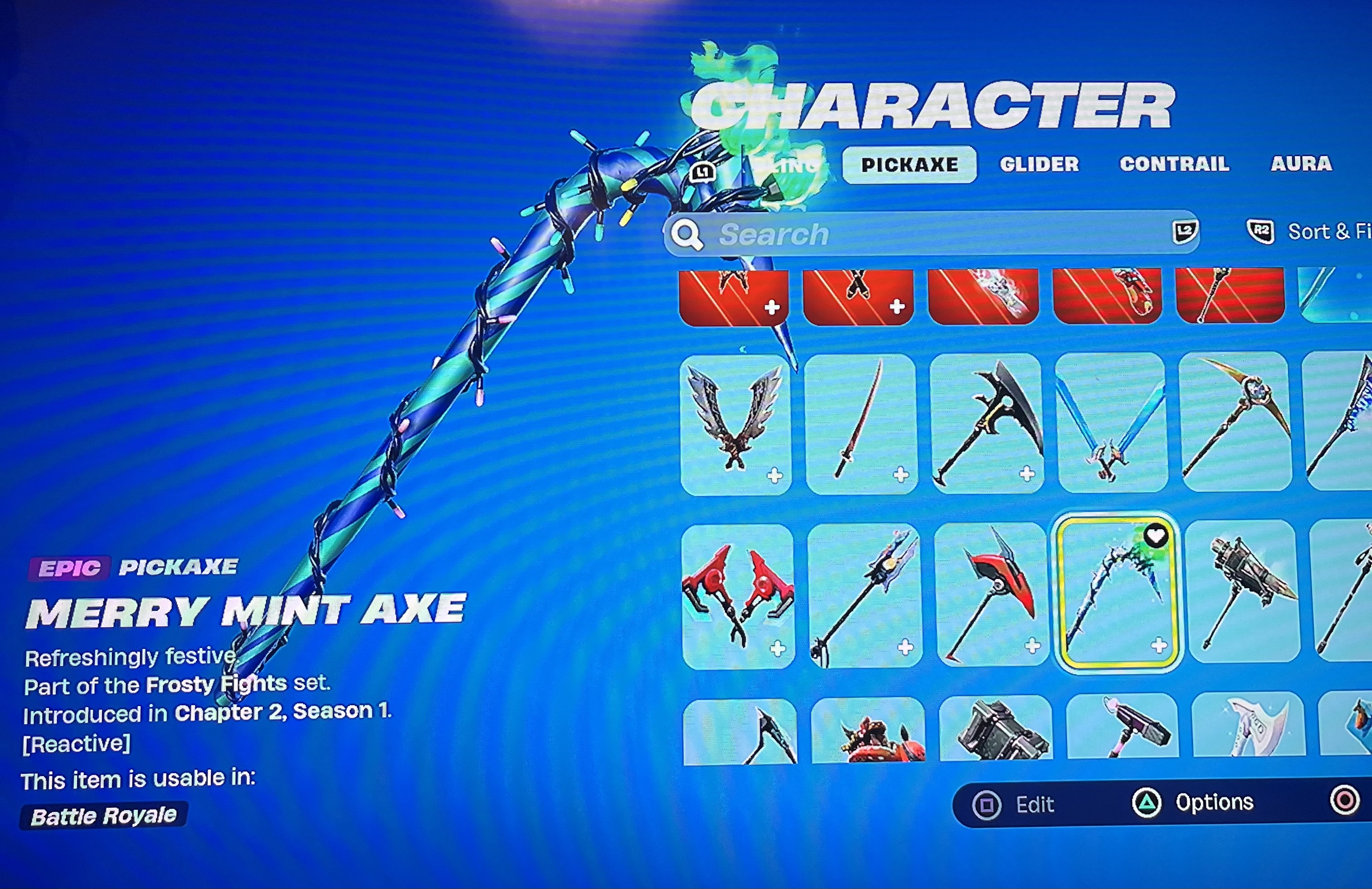 Fortnite account with 110 skins, merry minty axe, battle pass from ch1 ...