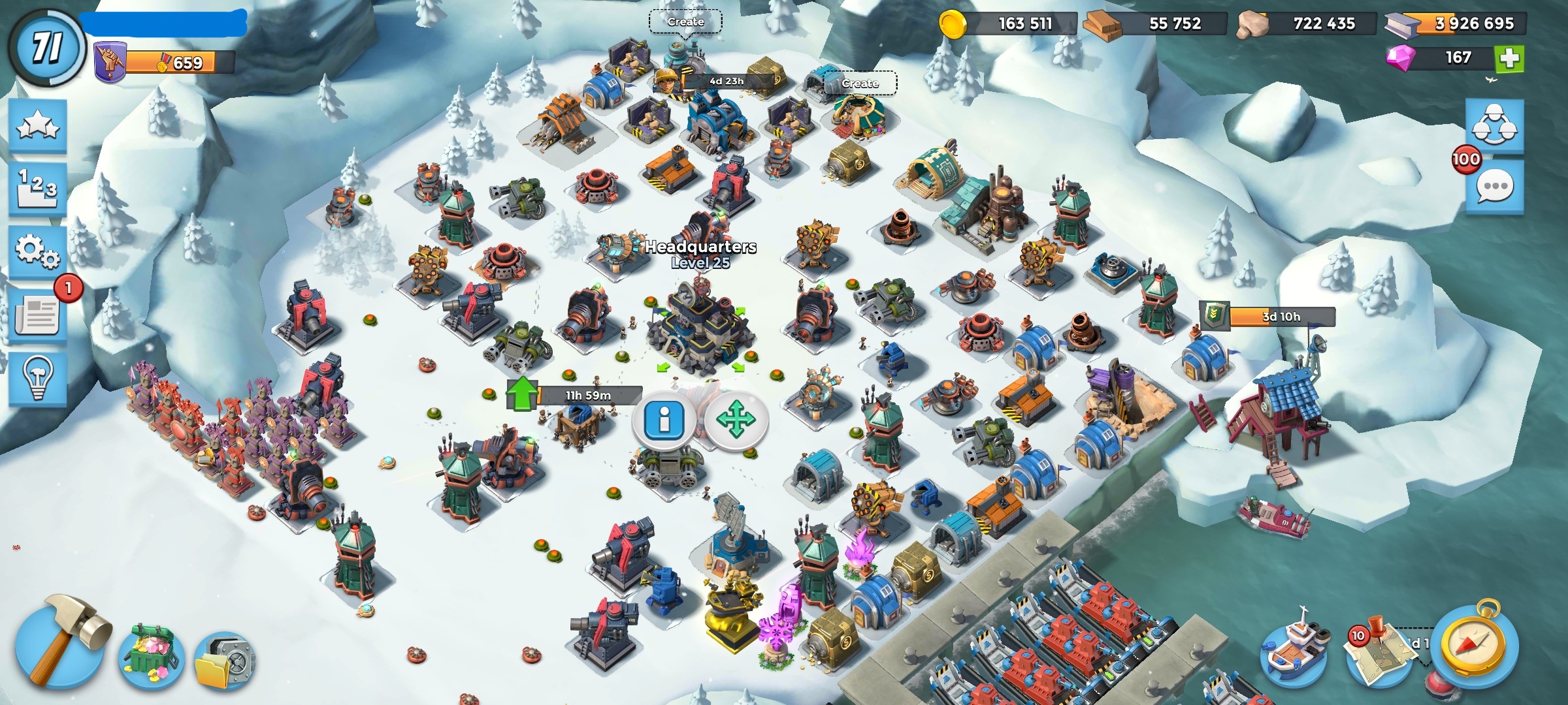 Clashystore - LV71 - HQ 25 - 167 Gems - Max Defenses - Max Troops - Max ...