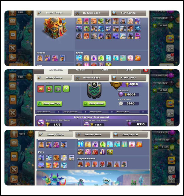 Rare_Th16 100% Max_Full Dragon Set_35 Legendary Skins_15 Scenary_Max Giant Gauntlet_Frozen Arrow ...