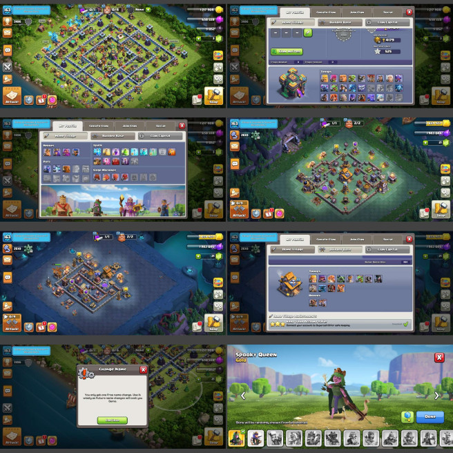 TH:14 (+50%) Heroes: K55 Q53 P40 W54 C12 Skins:1 BH:10 Full Access ...