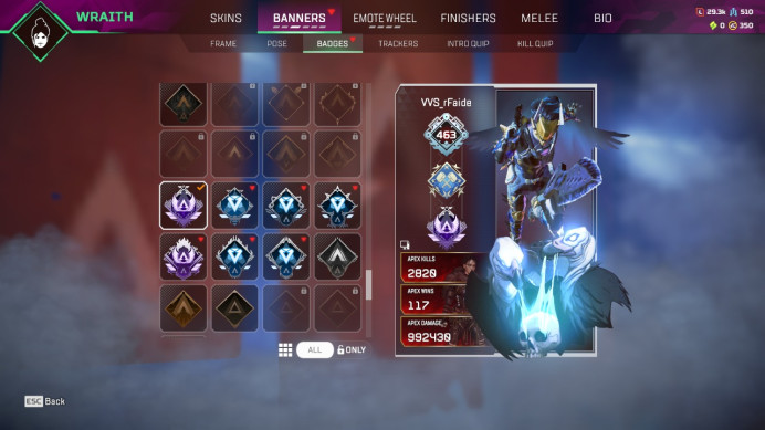 463 lvl|199 legendary| 3 Relic:Revenant,Wraith|Prestige Wraith|Full ...