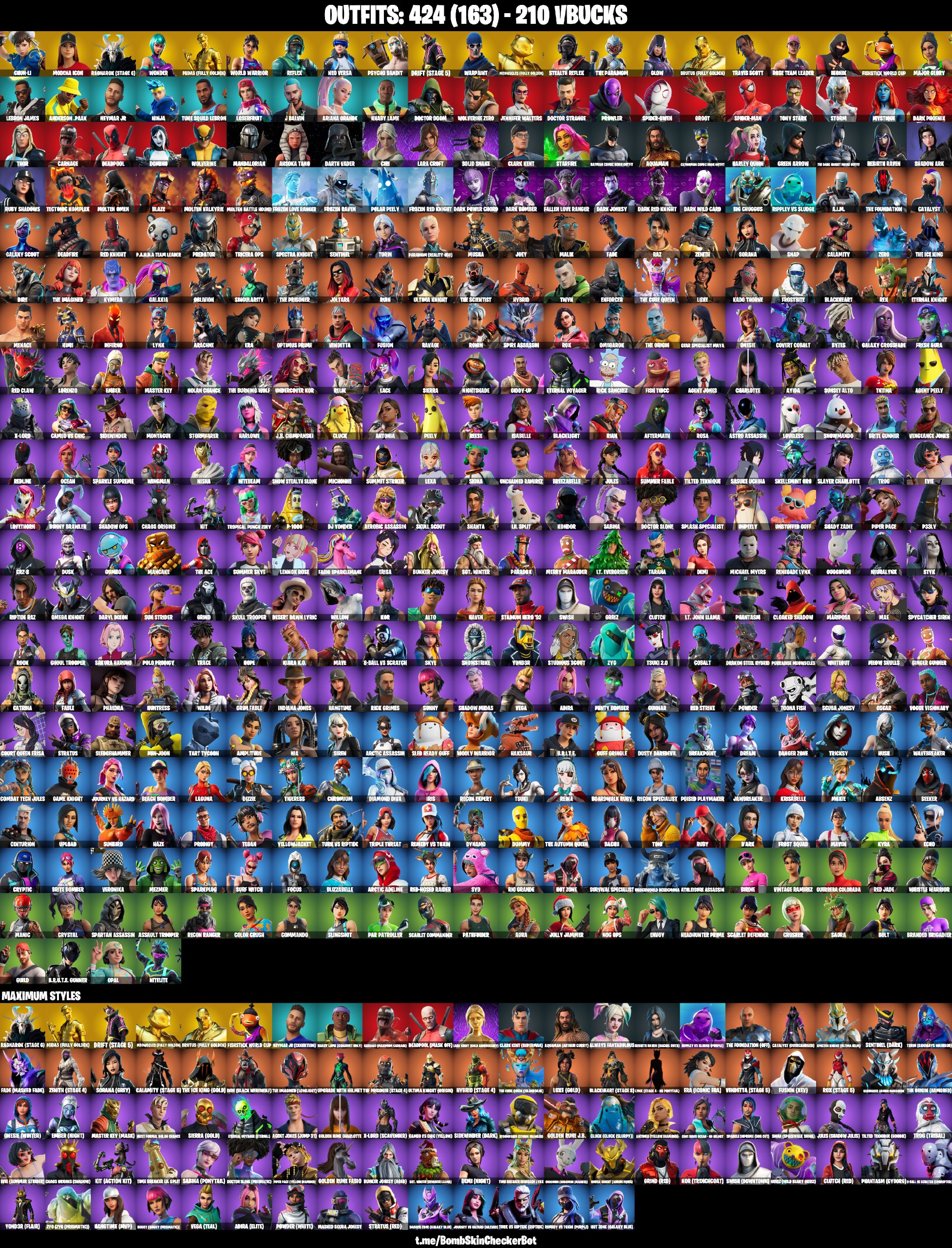 [PC/PSN/XBOX/NINTENDO] 424 Skins | Wonder , Ikonik , Stealth Reflex ...