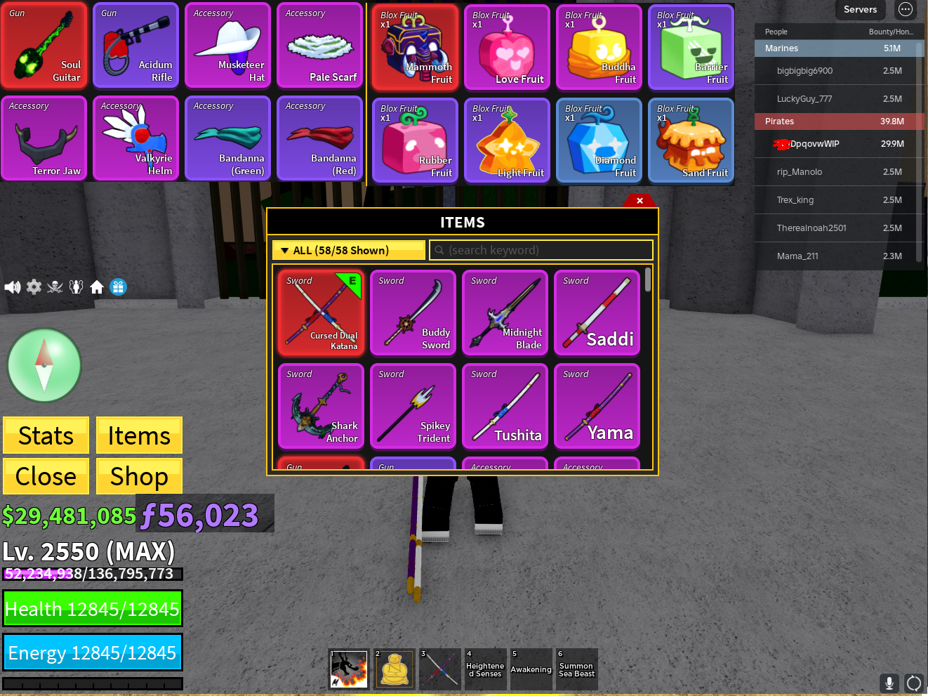 Blox Fruits / 30m Bounty / V4 Awakening Ghoul FULL Gear / Mammoth ...
