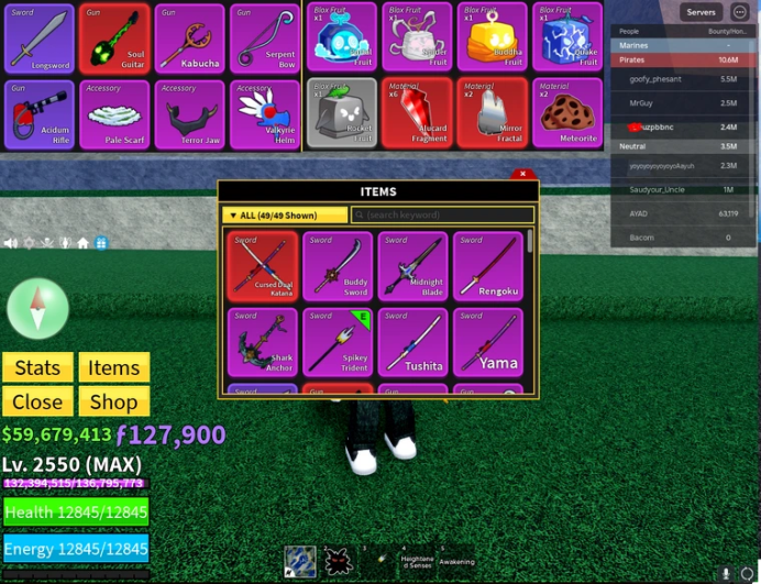 Blox Fruits / V4 Ghoul Gear 1 / CDK-GHM-SG-Shark Anchor / 59m Beli ...