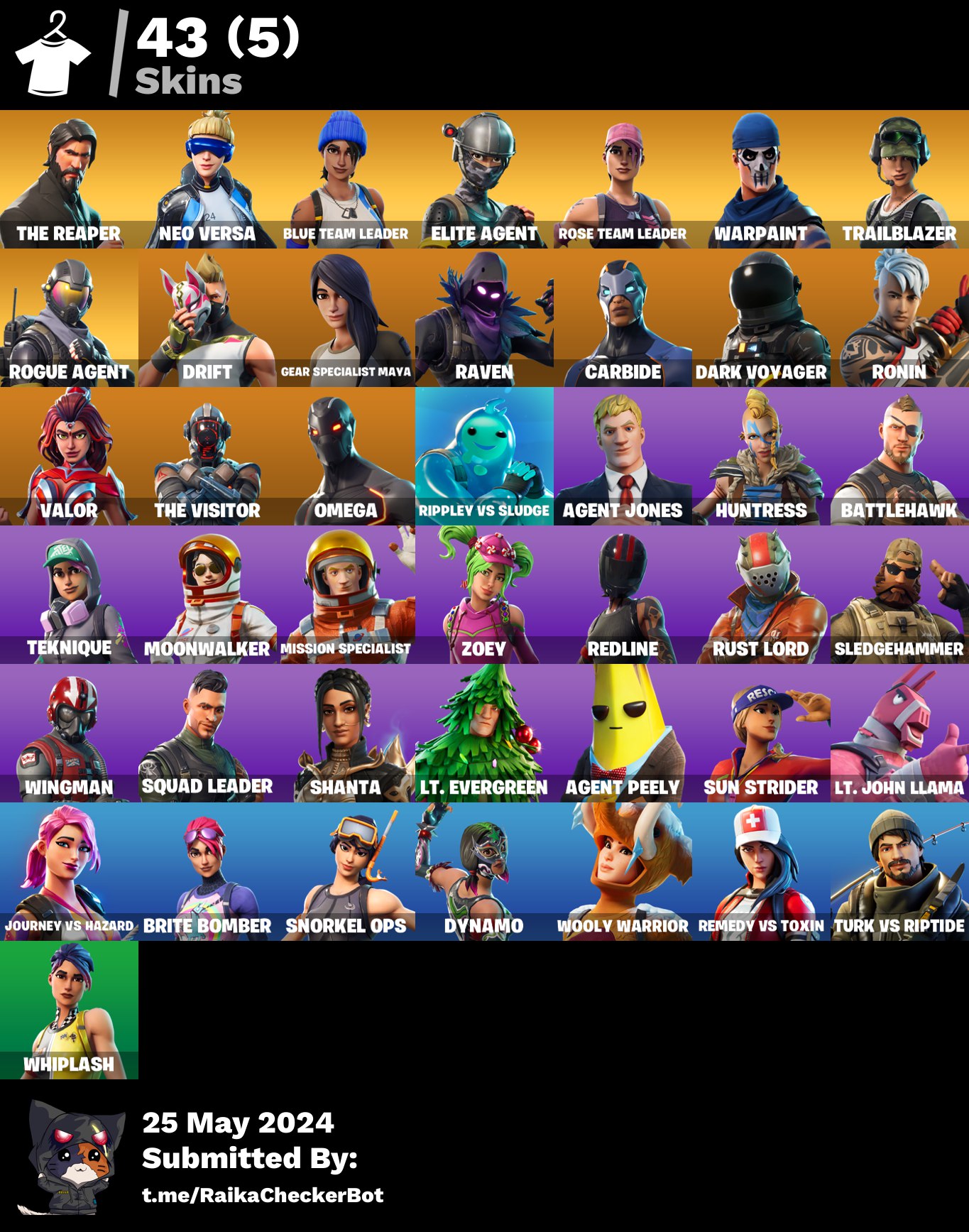 [PC/XBOX] 43 skins | OG STW | The Reaper | Neo Versa | Blue Team Leader ...