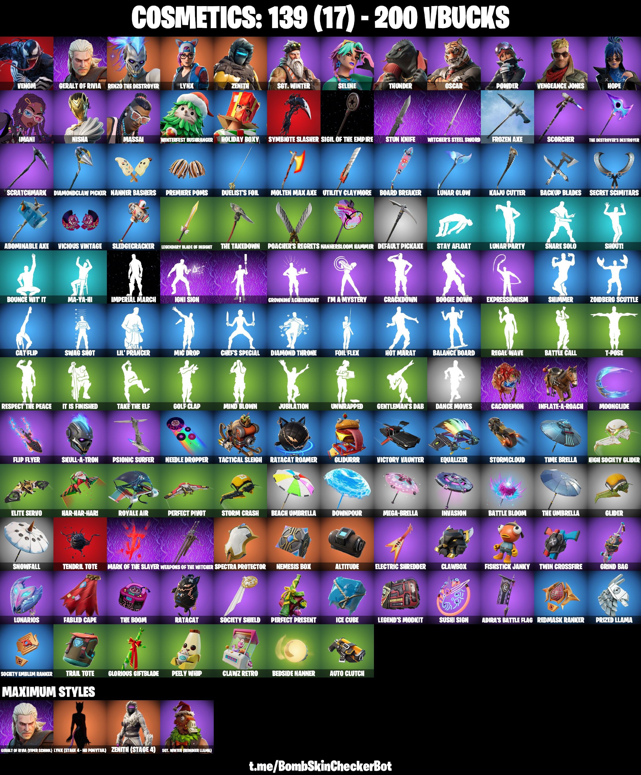 [PC/PSN/XBOX/NINTENDO] 17 Skins | Geralt Of Rivia , Holiday Boxy ...