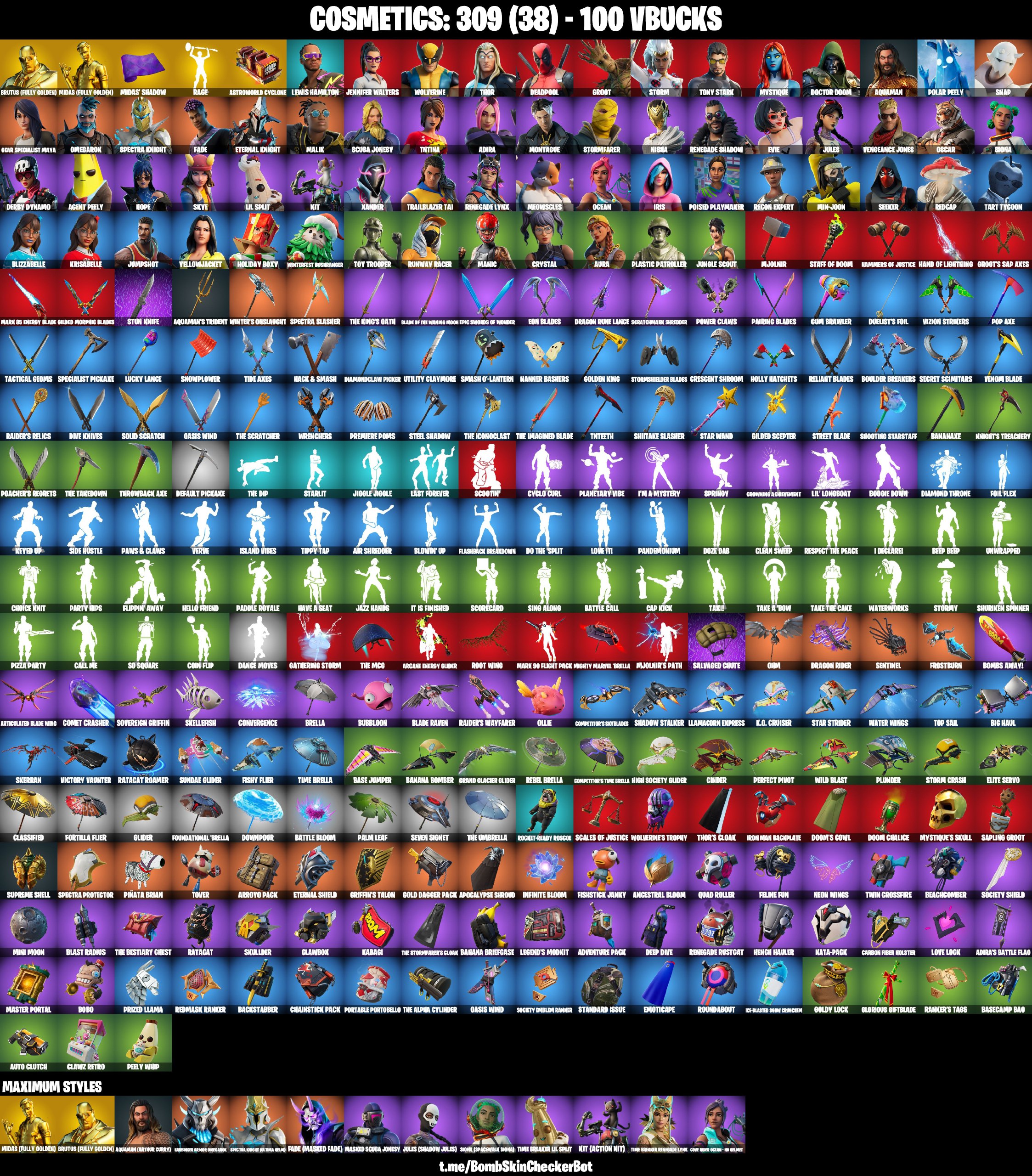[PC/PSN/XBOX/NINTENDO] 64 Skins | Rage , Midas (Fully Golden) , Star ...