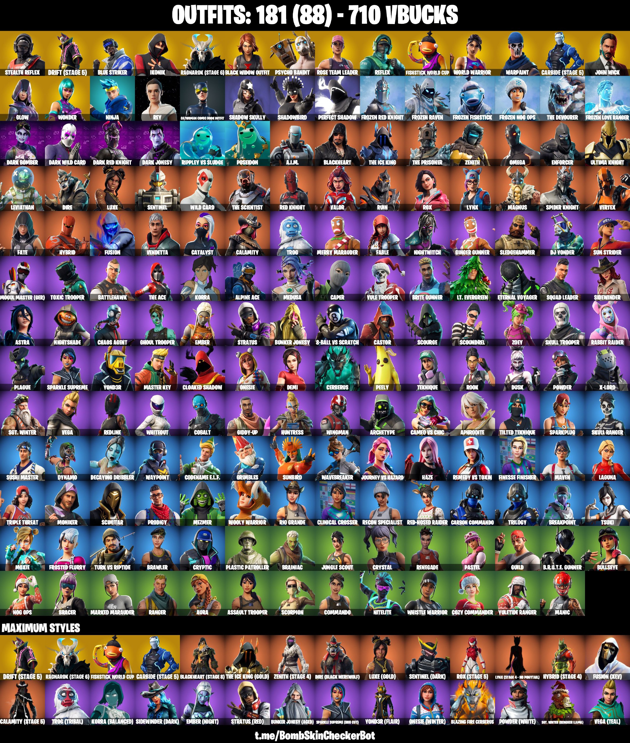 [PC/PSN/XBOX/NINTENDO] 181 Skins | Wonder , Ikonik , Stealth Reflex ...