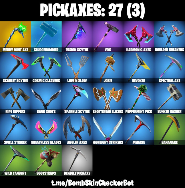 30 SKINS, WONDER, MERRY MINT AXE, AURA, RECON RANGER, FUSION AND OTHER ...