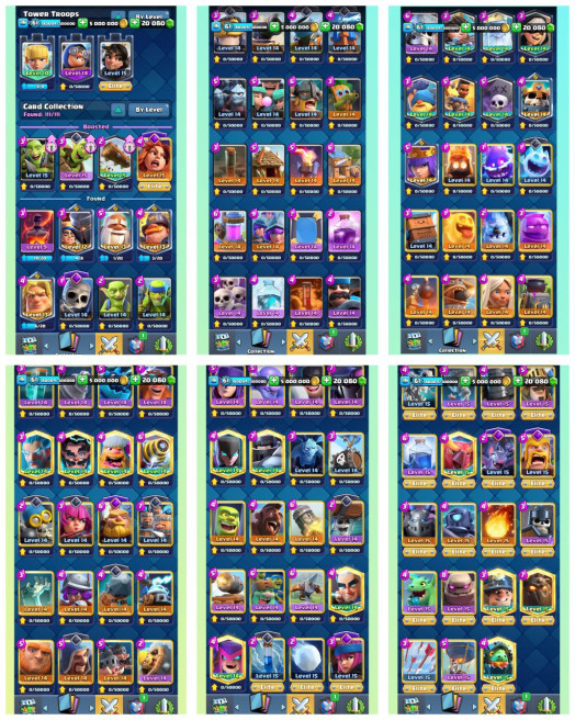 Duplex Account___Royale 30 Ellited Cards___COC Max 35000 Gems - iGV