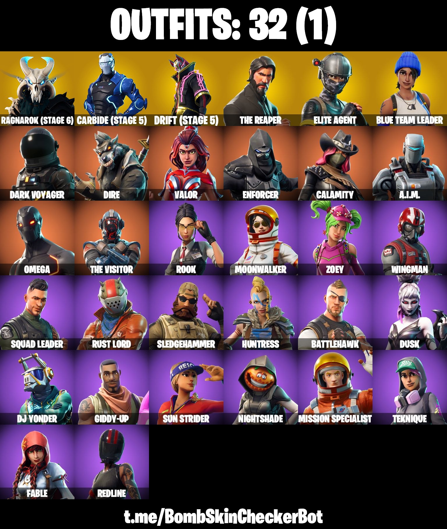 32 SKINS, THE REAPER, ELITE AGENT, TAKE THE L, BLUE TEAM LEADER, DRIFT ...