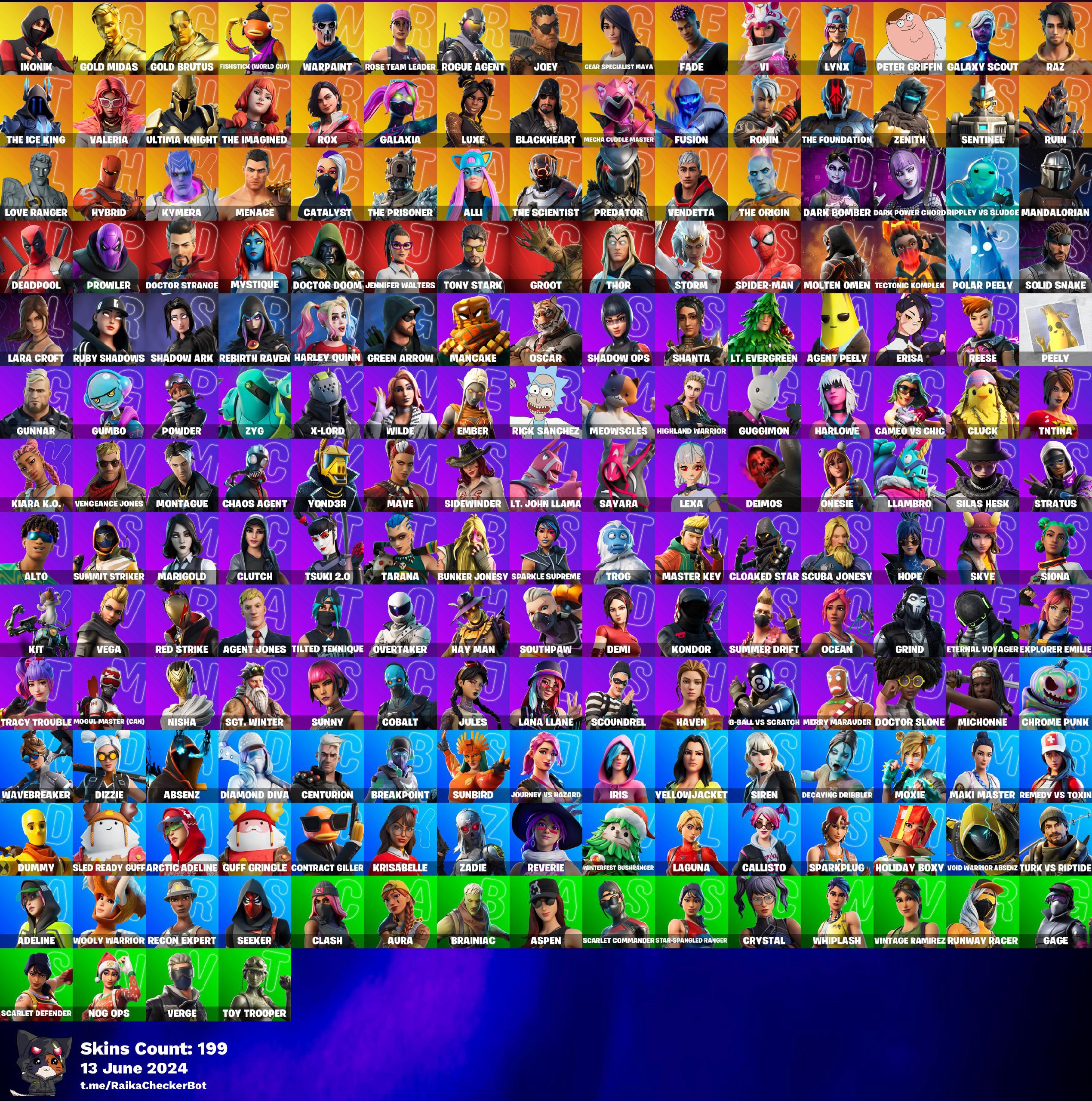 199 skins | Ikonik | Merry Mint Axe | OG STW | Leviathan Axe | Gold ...