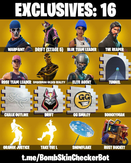 PC,PSN,NINTENDO / 78 Skins / TAKE THE L / THE REAPER / ELITE AGENT ...