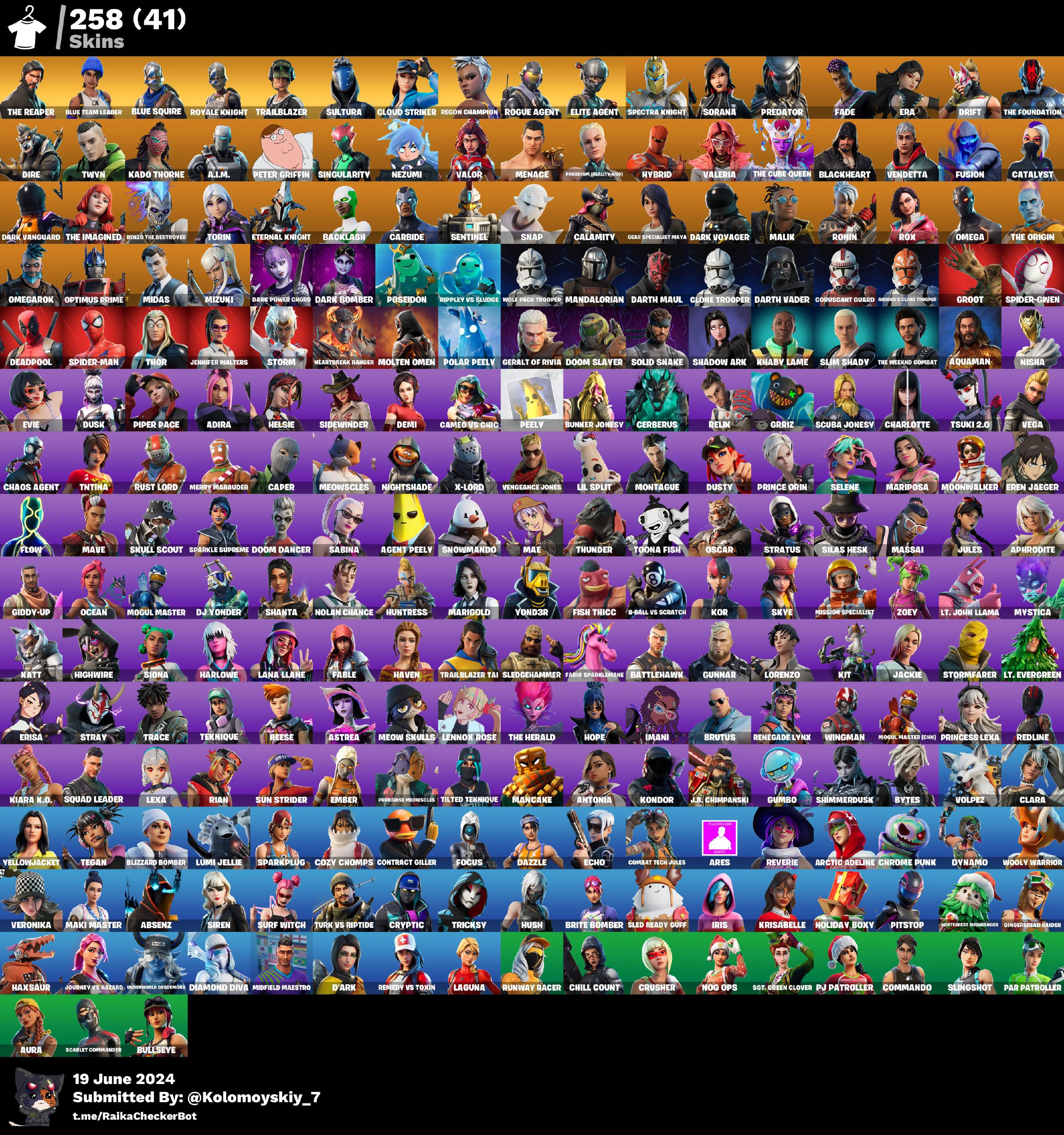 BLUE SQUIRE + ROYALE KNIGHT + THE REAPER + TRAILBLAZER + RECON CHAMPION ...