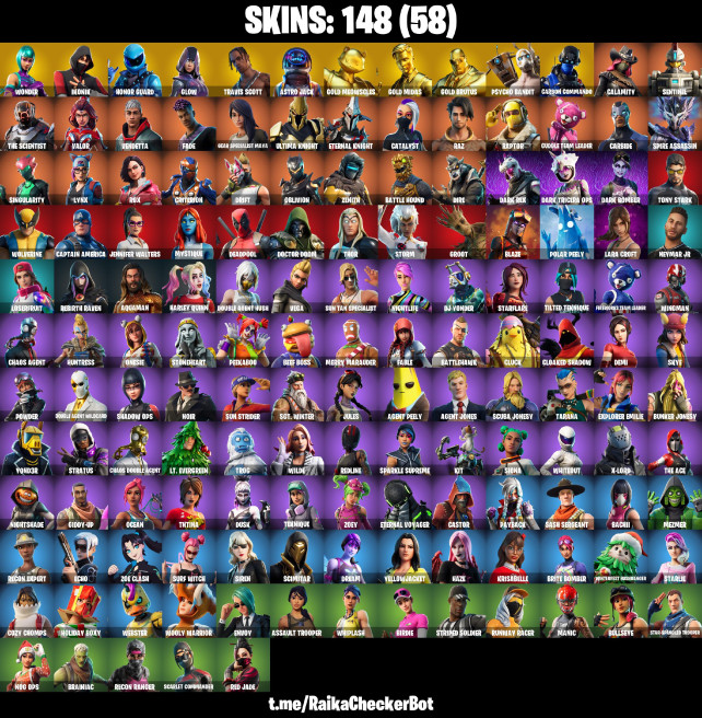 [PC] 148 skins | Wonder | IKONIK | Honor Guard | Glow | Travis Scott ...