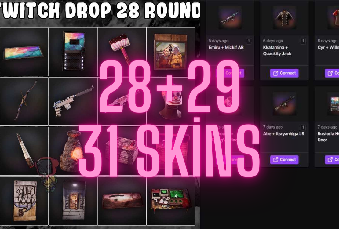 Rust twitch drops 28+29 cheap 31 skins - iGV