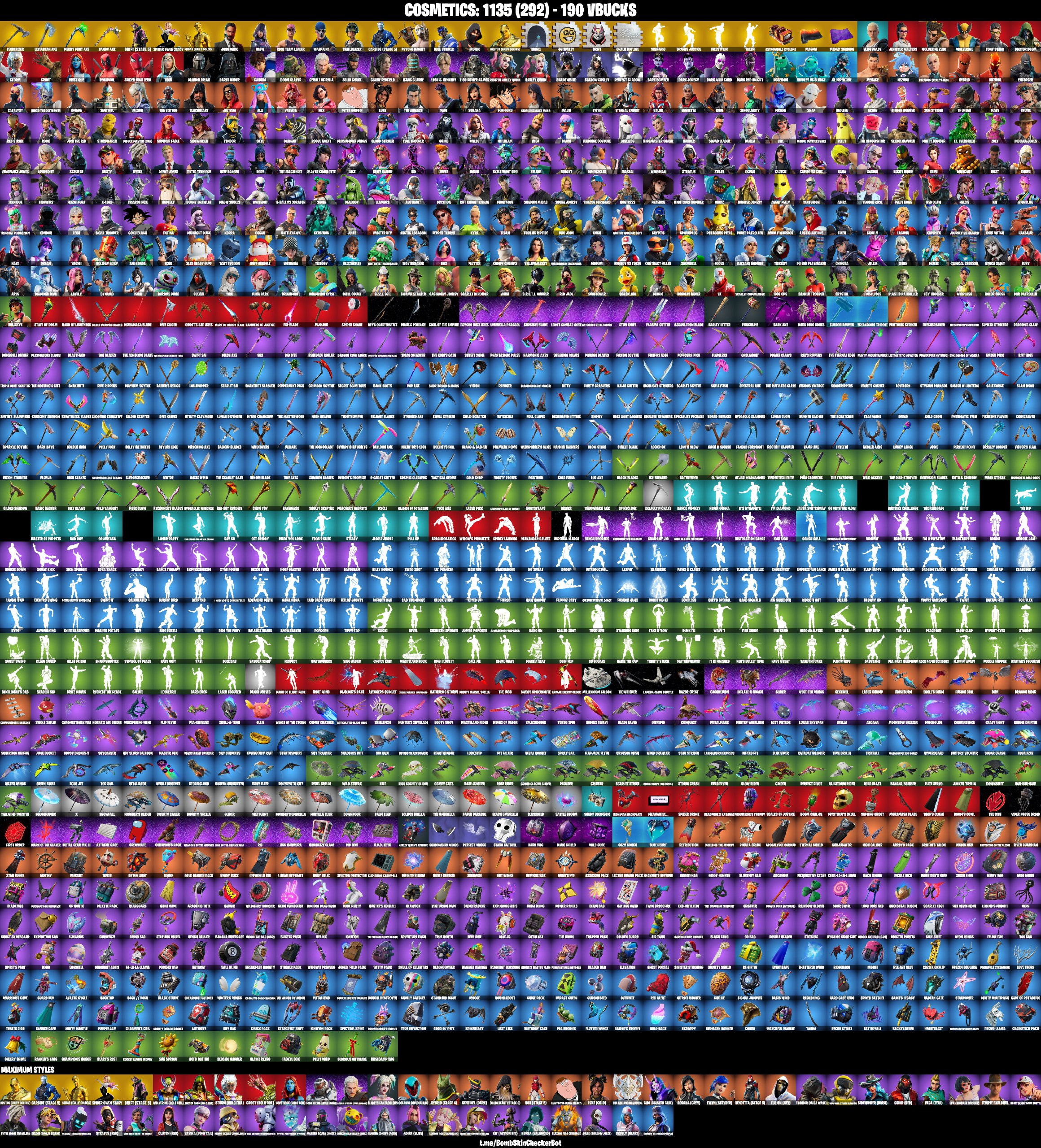 [PC/XBOX/NINTENDO] 292 Skins | Ikonik , Leviathan Axe , Fresh , Merry ...