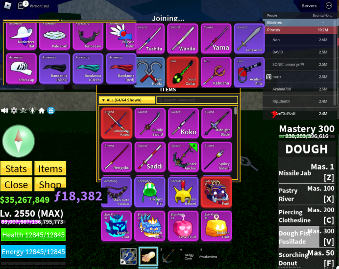 Blox Fruits / Dough v2 / Awakening Cyborg FULL Gear / CDK-SG ...