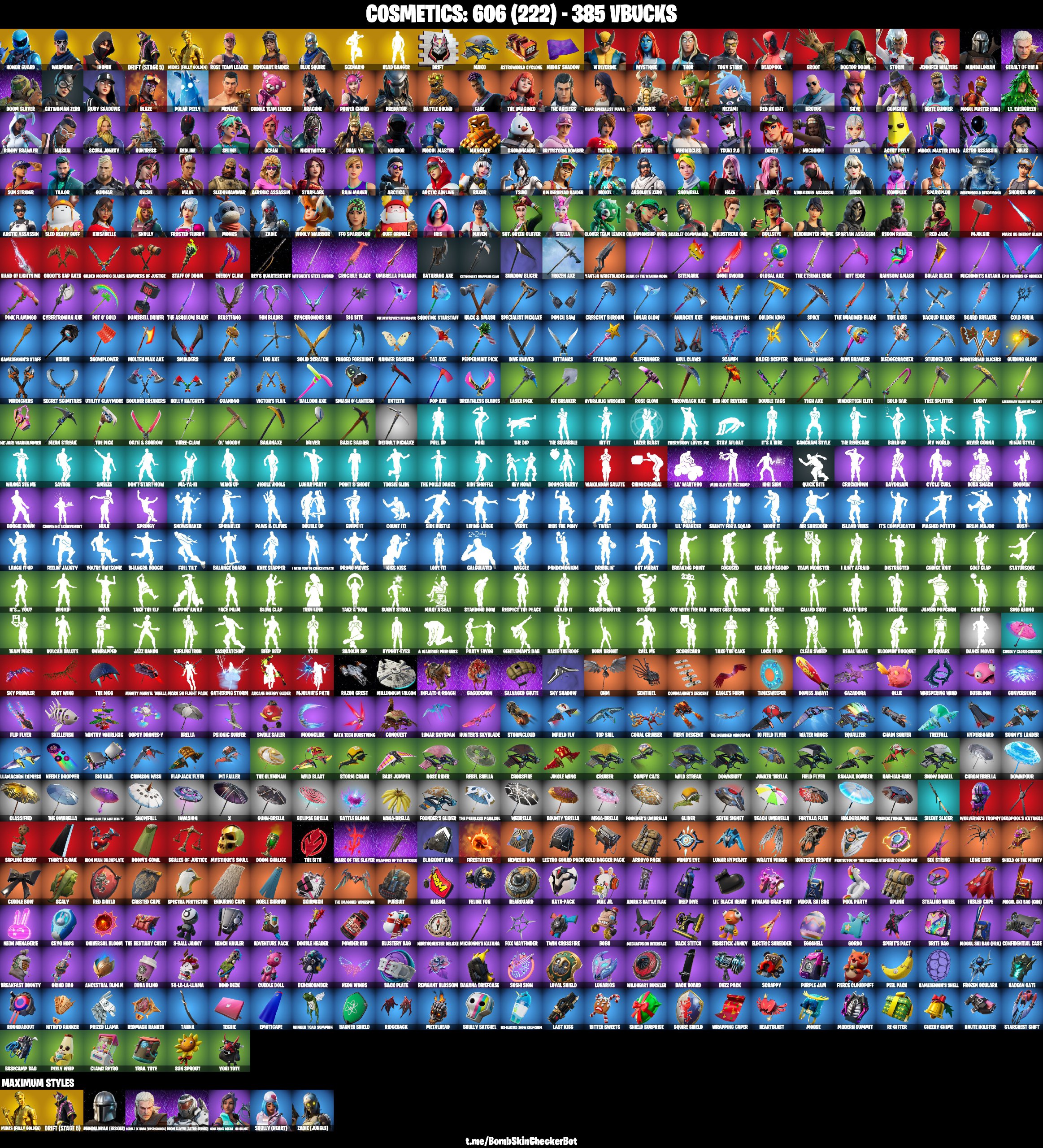 [PC/XBOX/NINTENDO] 117 Skins | Renegade Raider , Ikonik , Honor Guard , Blue Squire , OG STW ...