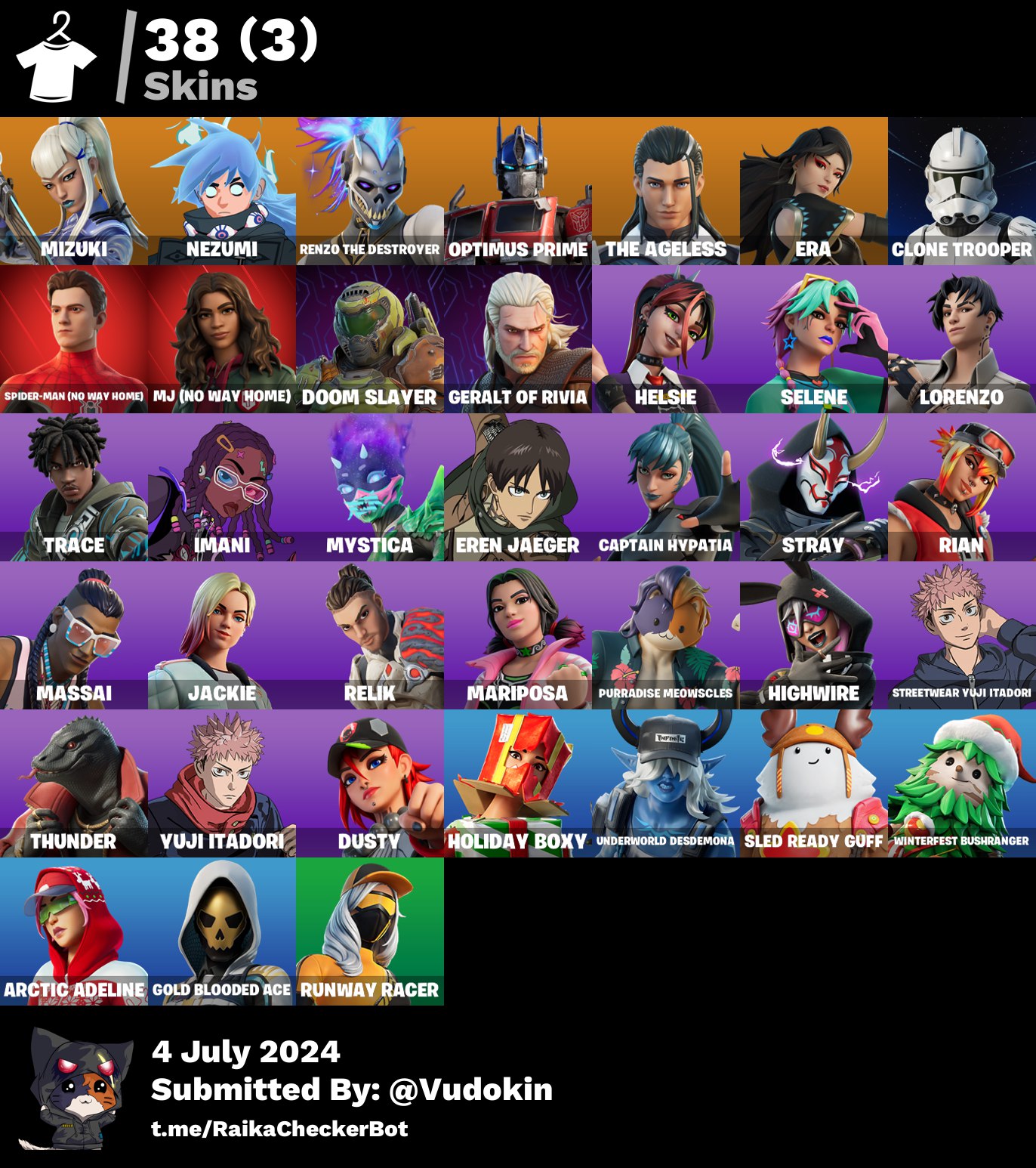 [PC/PSN/XBOX] 38 skins | Mizuki | Nezumi | Renzo the Destroyer ...