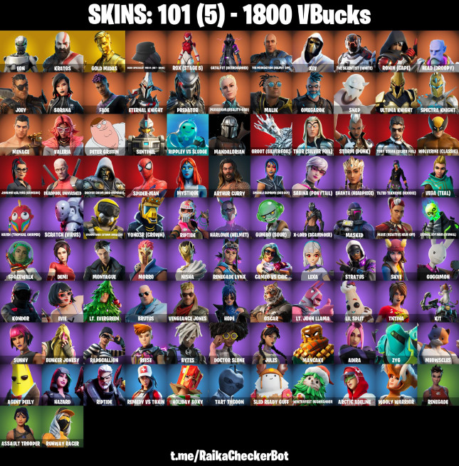 [PC] 101 skins | EON | Leviathan AXE | Kratos | Gold Midas | AURORA ...