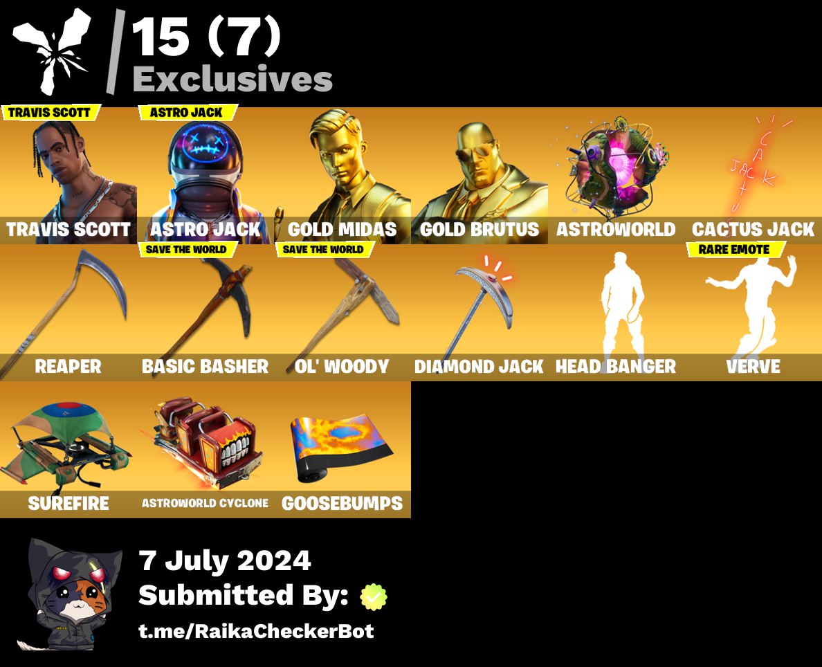 [PC/PSN/XBOX] 200 skins | Travis Scott | Astro Jack | Gold Midas | Gold ...