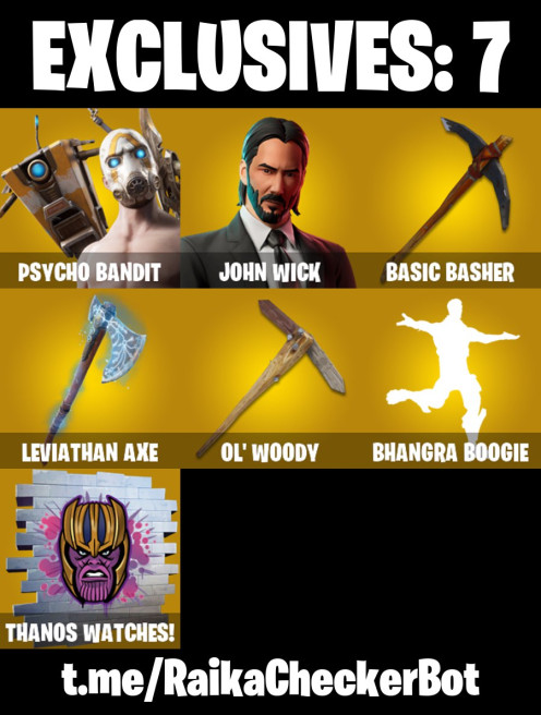 [PC] 68 SKINS | PSYCHO BANDIT | LEVIATHAN AXE | JOHN WICK | CUDDLE TEAM ...