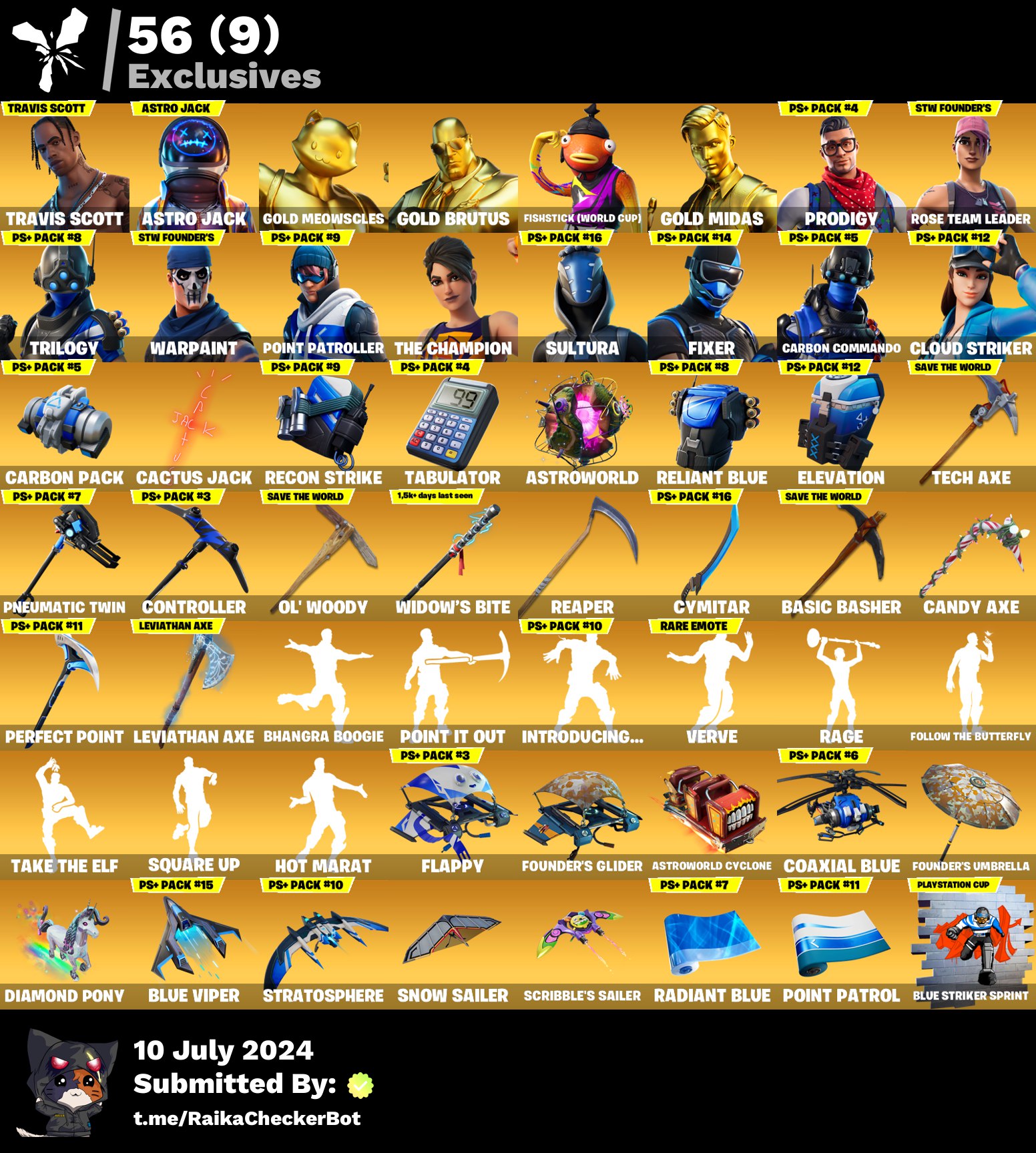 [PC/PSN/XBOX] 269 skins | OG STW | Travis Scott | Astro Jack | Gold ...