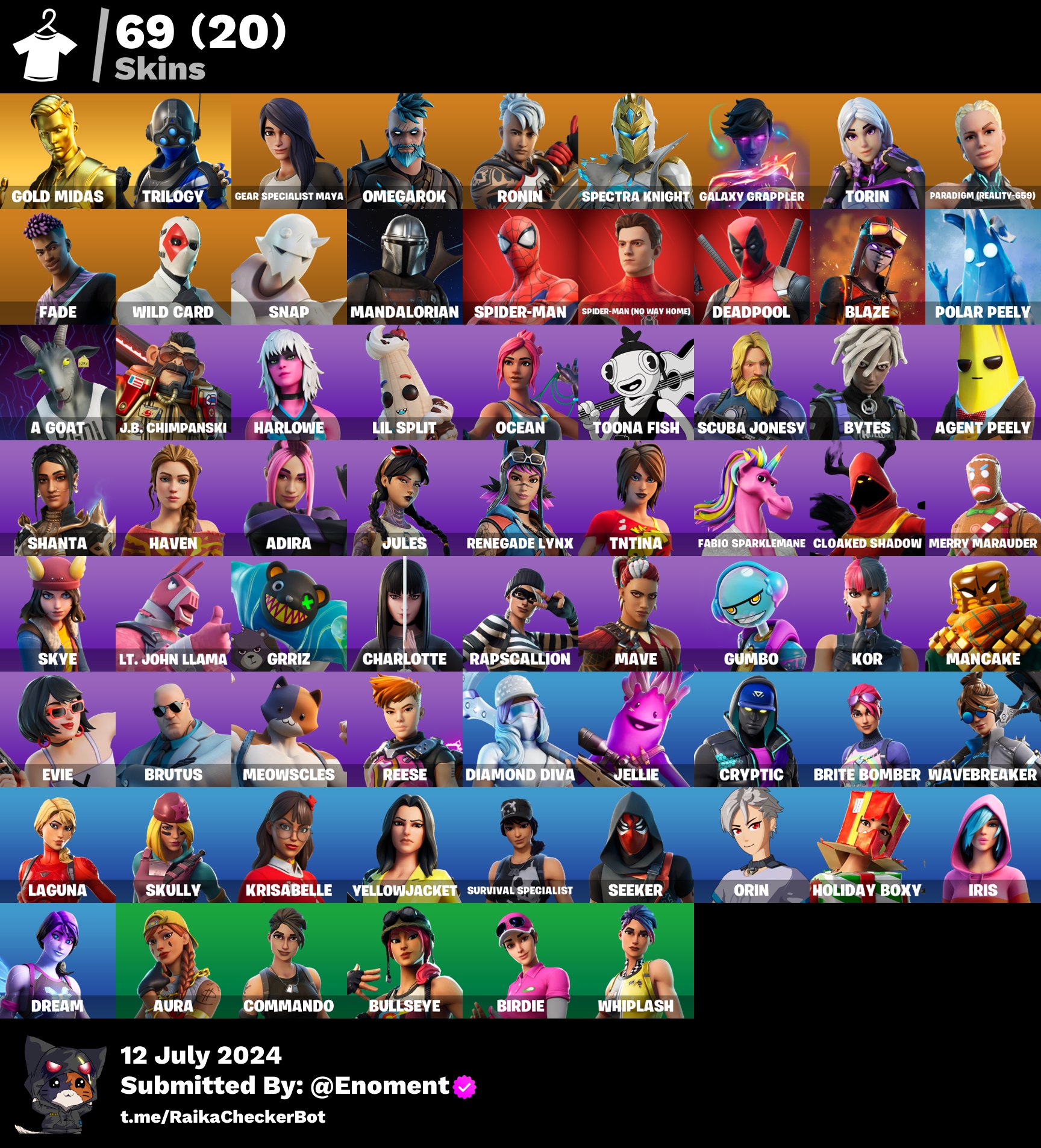 [PC/PSN/XBOX/NINTENDO] 69 skins ()Galaxy Grappler / Diamond Diva ...