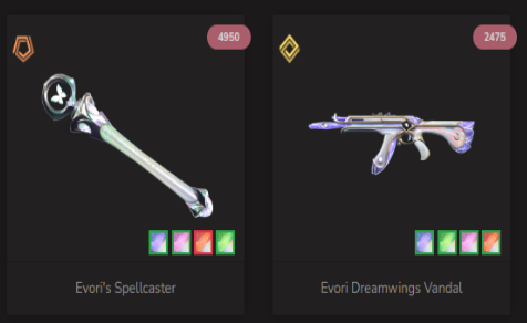 Evori's Spellcaster/Evori Dreamwings Vandal(skins from new bundle)/Full ...