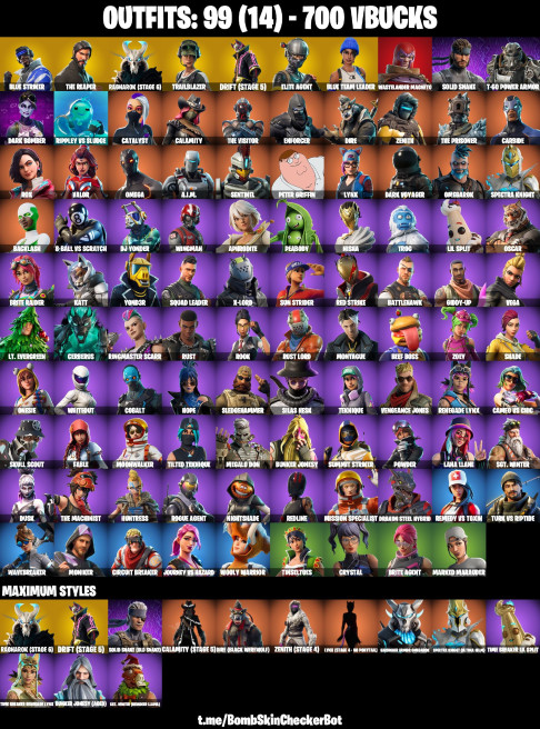 [PC|NINTENDO] 99 Skins | The Reaper | Take The L | Trailblazer | Rogue Agent | Freestylin ...