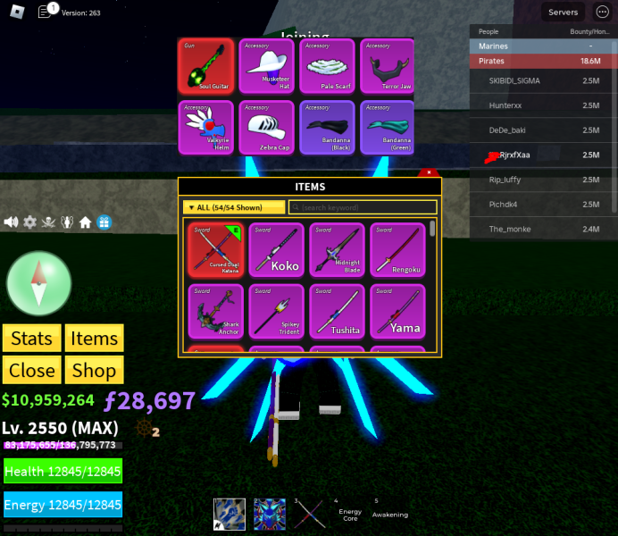 Blox Fruits / Kitsune Using / Awakening Cyborg FULL Gear / CDK-SG ...