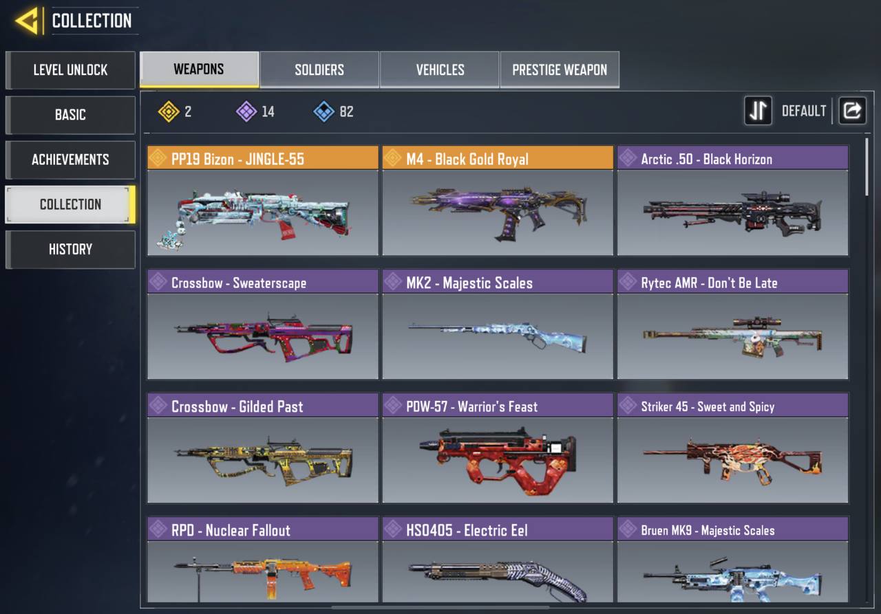 OMG ! CALLING CARD ! LVL 75 ! 2 LEGENDARY GUN ! 14 EPIC GUN ! 7 EPIC ...