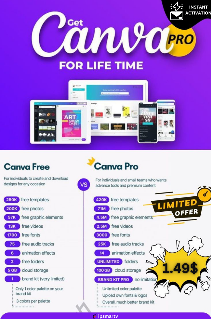 Canva Pro Lifetime Subscription - instant Delivery - iGV