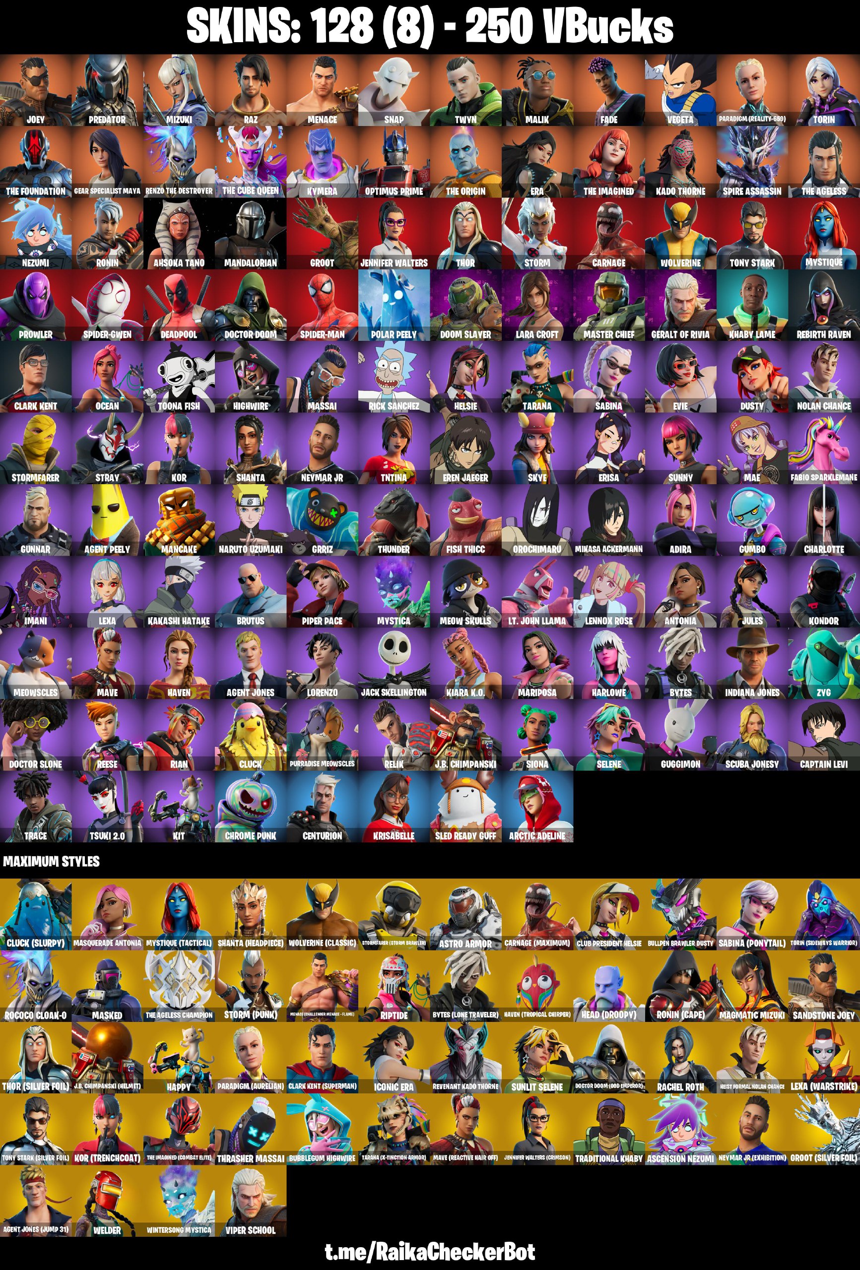 (PSN/XBOX/PC) 250 VB) 128 SKINS: AGENT PEELY / DEADPOOL / SPIDER-MAN ...