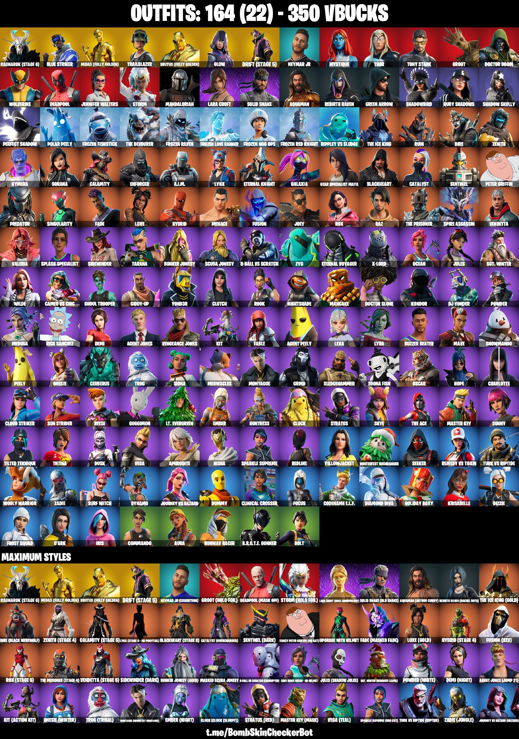 PC-PSN-XBOX | 164 Skins | Glow | Leviathan Axe | Trailblazer | Midas ...
