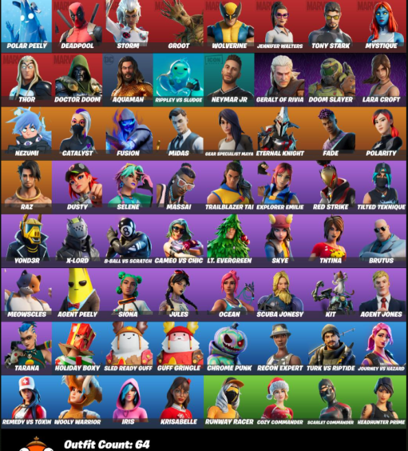 (PC PSN XBOX) 64 SKINS FULL ACCESS LEVIATHAN AXE MIDAS DEADPOOL AQUAMAN ...
