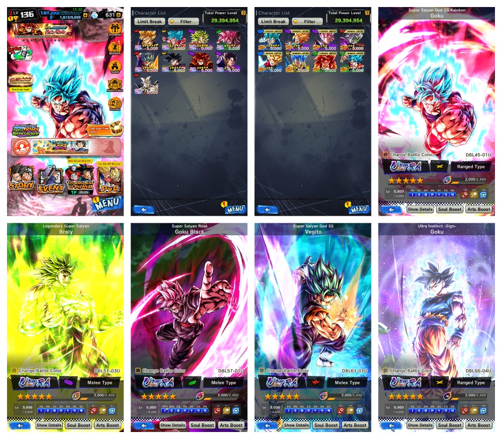 DB1005~9 UL~8 LL~UL Vegito~UL UI Goku~UL Kaiok Goku~UL Rose Goku~UL SS4 ...