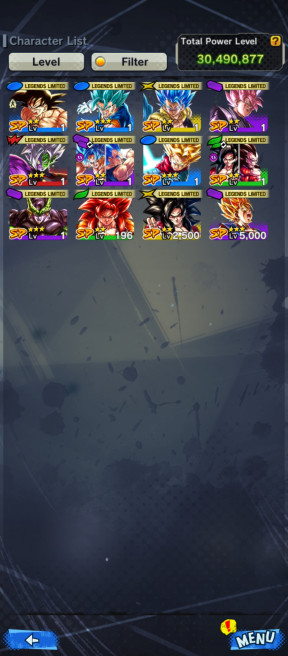 IOS+Android-3 UL(SS4 Gogeta+Gogeta Blue Red Star)+12 Lengends Limited-Team Fusions-Good ...