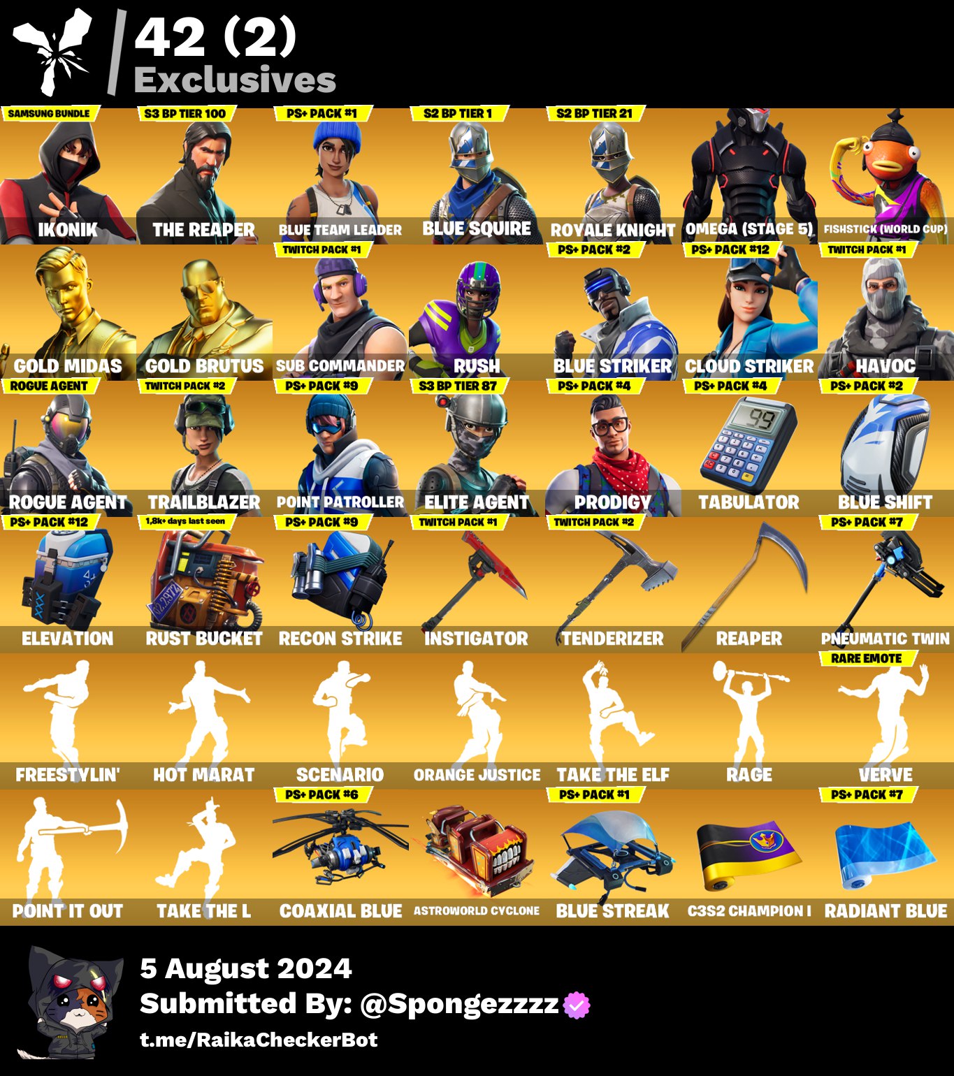 [PC/PSN/XBOX] 196 skins | IKONIK | The Reaper | Blue Team Leader | Blue ...