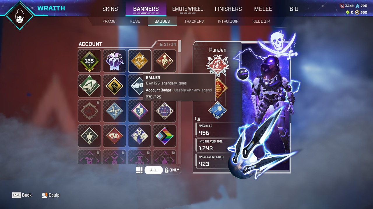 625 lvl|275 legendary|3 Heirloom:Wattson,Revenant,Octane|1 Prestige ...