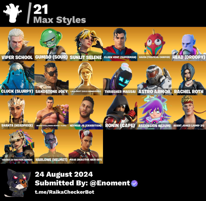 74 skin | Chun-Li | Joey | Raz | Spire Assassin | Peter Griffin ...