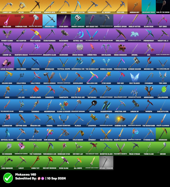 (185 skins) Renegade Raider + Black Knight, The Reaper, Travis Scott ...