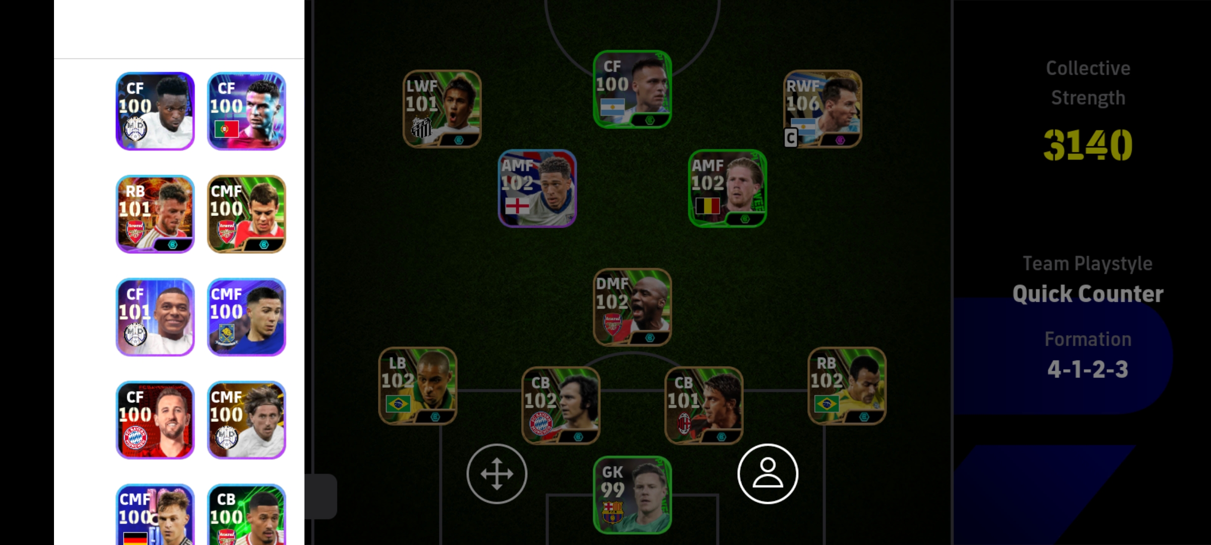 Messi 106 | Carlos & Cafu 102 | DMF 102 | Argentina Pack | England Pack ...